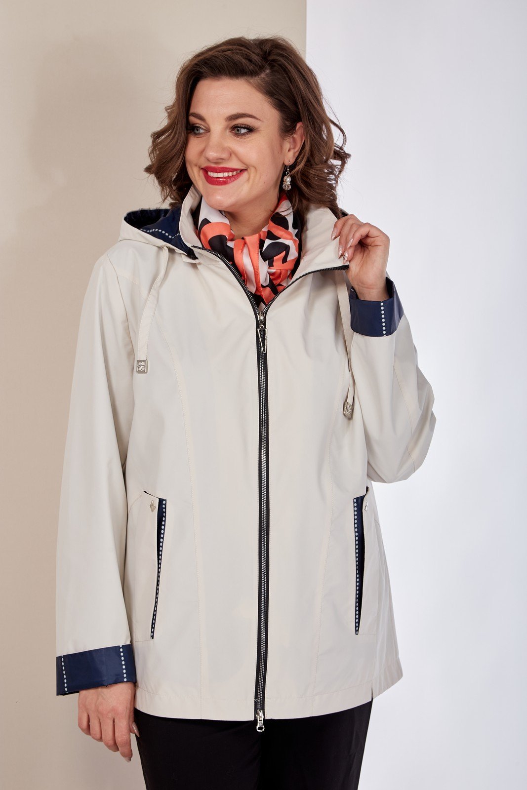 Куртка 2143 молочный Shetti купить в интернет магазине Велесмода